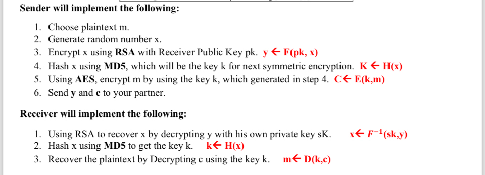 Solved How to solve Sender will implement the | Chegg.com