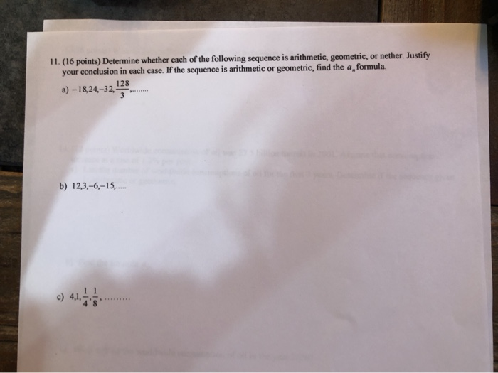 Solved 11. (16 points) Determine whether each of the | Chegg.com