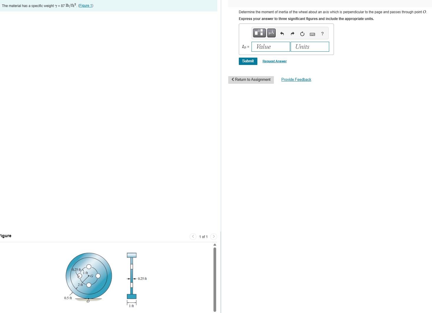Solved The material has a specific weight | Chegg.com