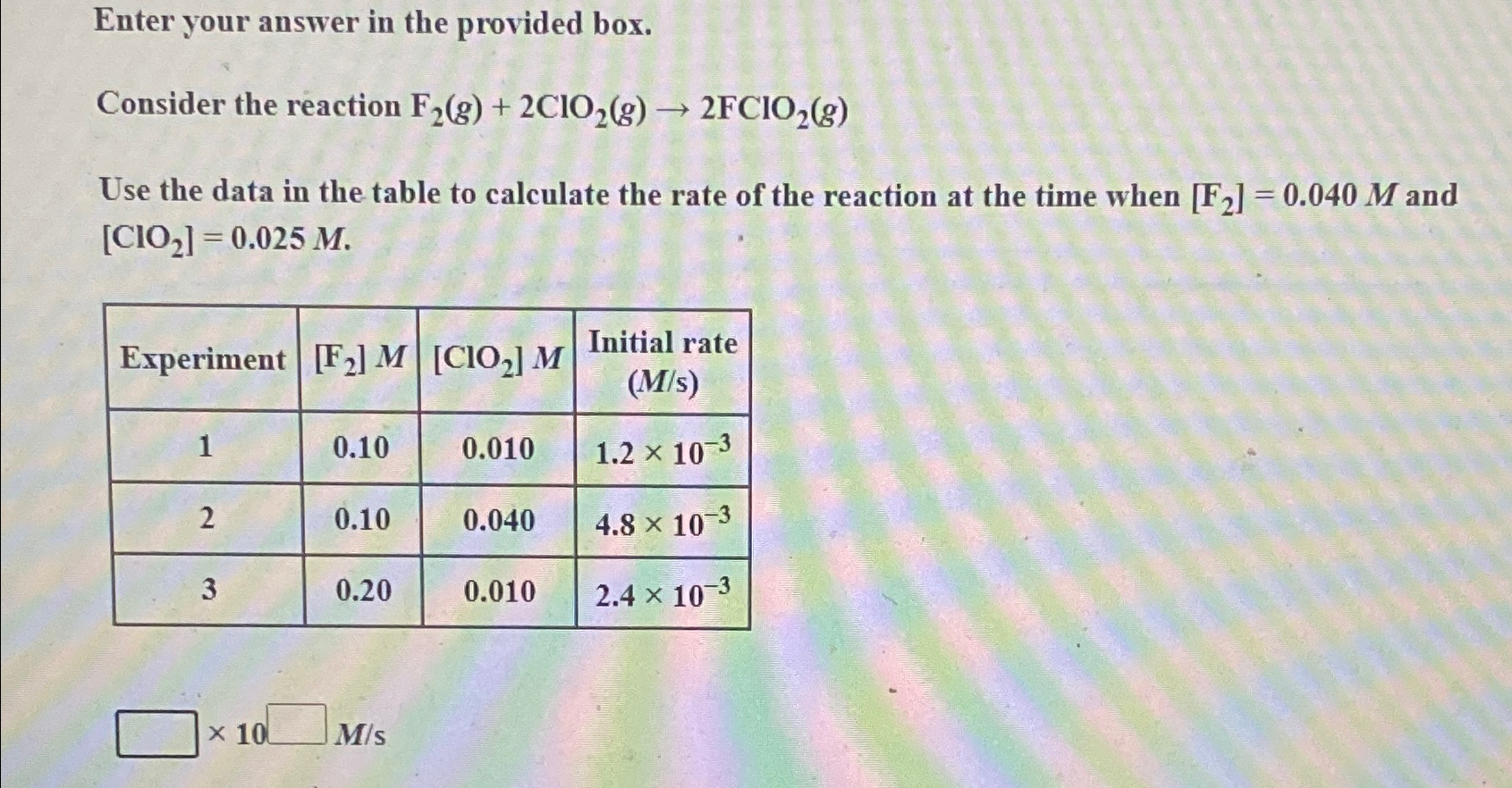 Solved Enter your answer in the provided box.Consider the | Chegg.com