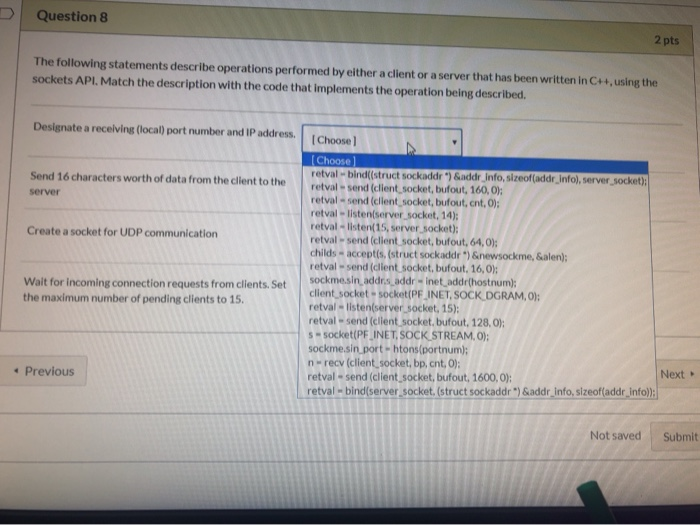Solved Question 8 2 pts The following statements describe | Chegg.com