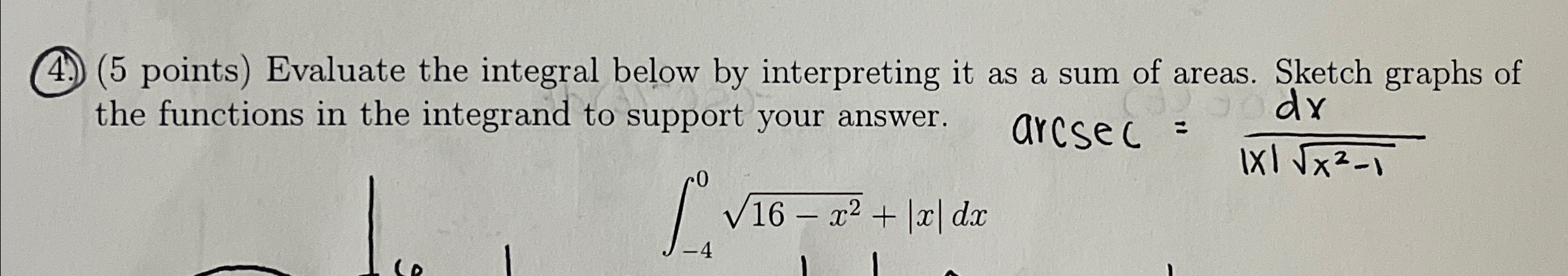 Solved (4.) (5 ﻿points) ﻿Evaluate the integral below by | Chegg.com