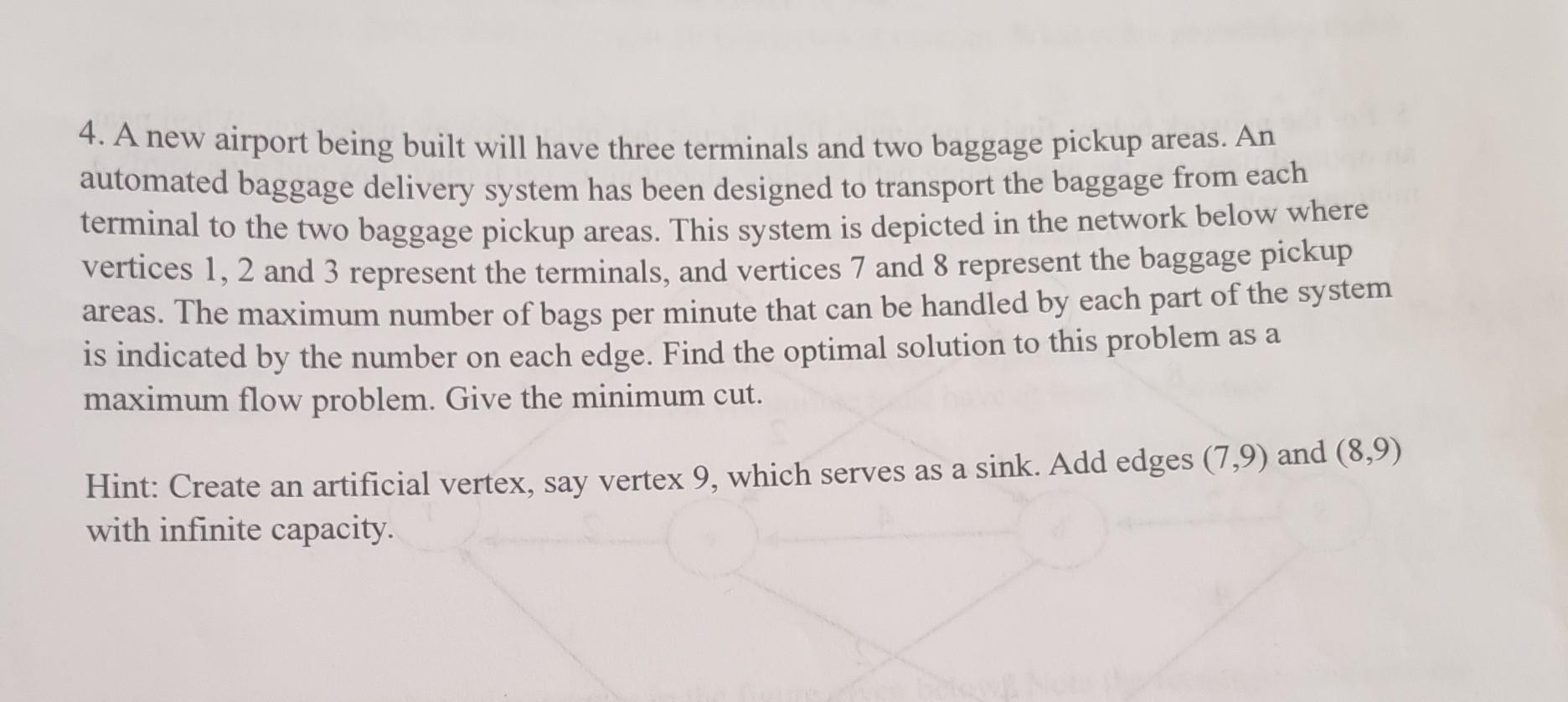 Solved 4. A new airport being built will have three | Chegg.com