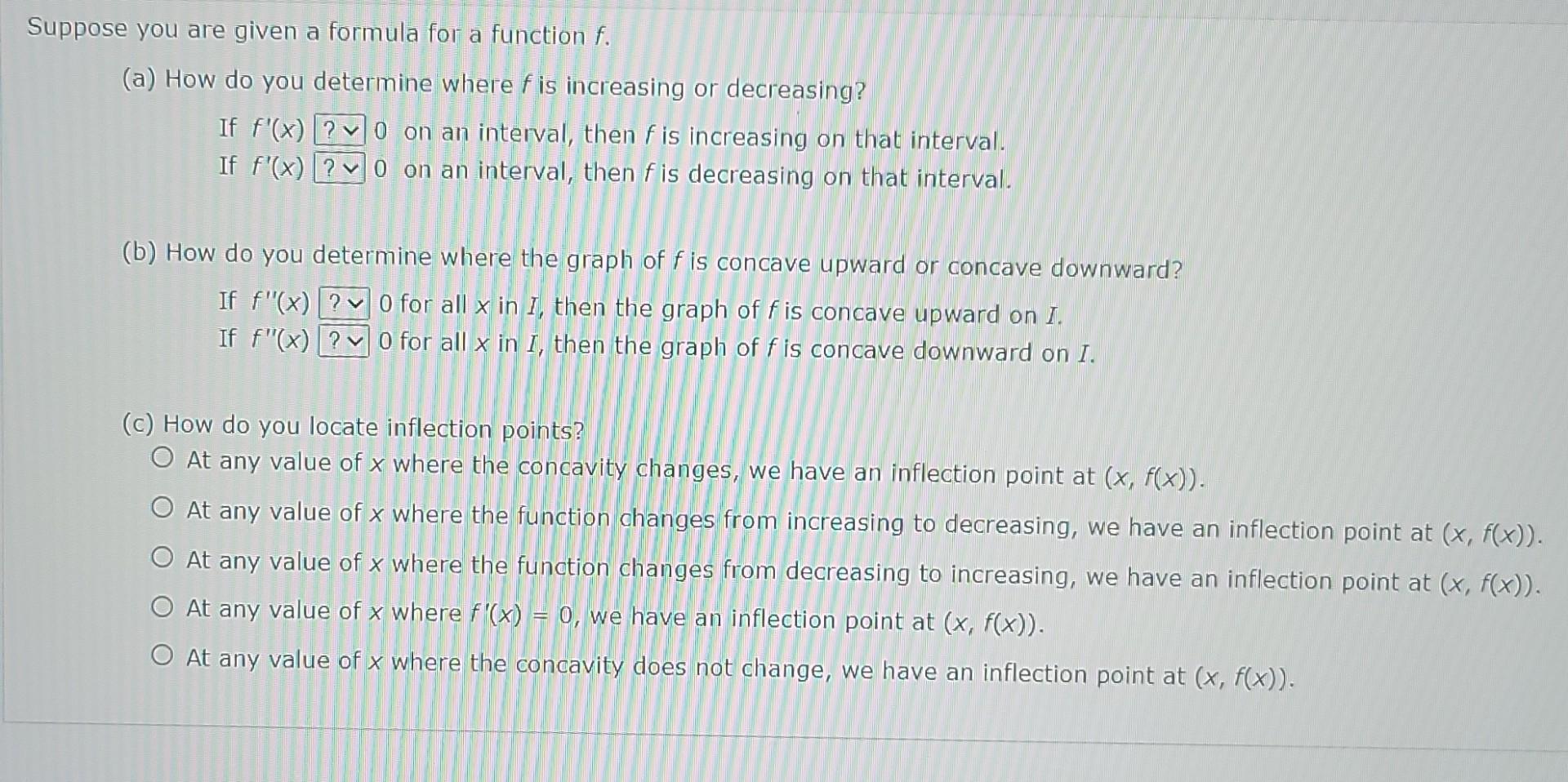 Solved Suppose you are given a formula for a function f. (a) | Chegg.com