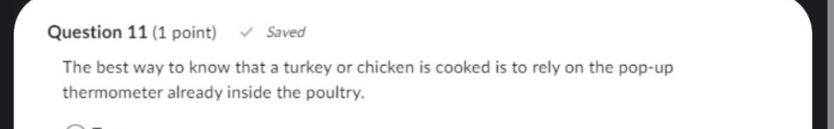 Solved Question 11 (1 ﻿point) ﻿SavedThe best way to know | Chegg.com