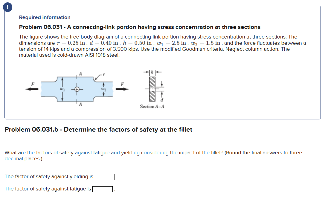 Solved !Required informationProblem 06.031 - ﻿A | Chegg.com