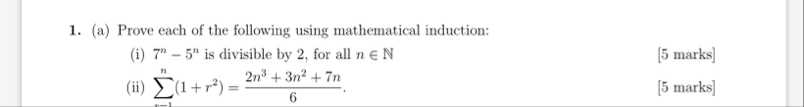 Solved (a) ﻿Prove each of the following using mathematical | Chegg.com