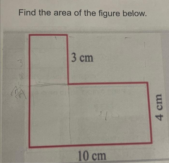 Find the area of the figure below. | Chegg.com