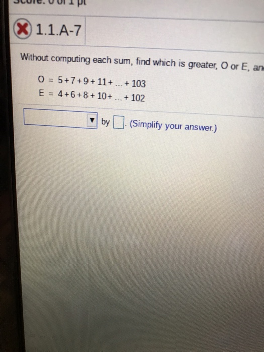 Solved 1.1.A-7 Without computing each sum, find which is | Chegg.com