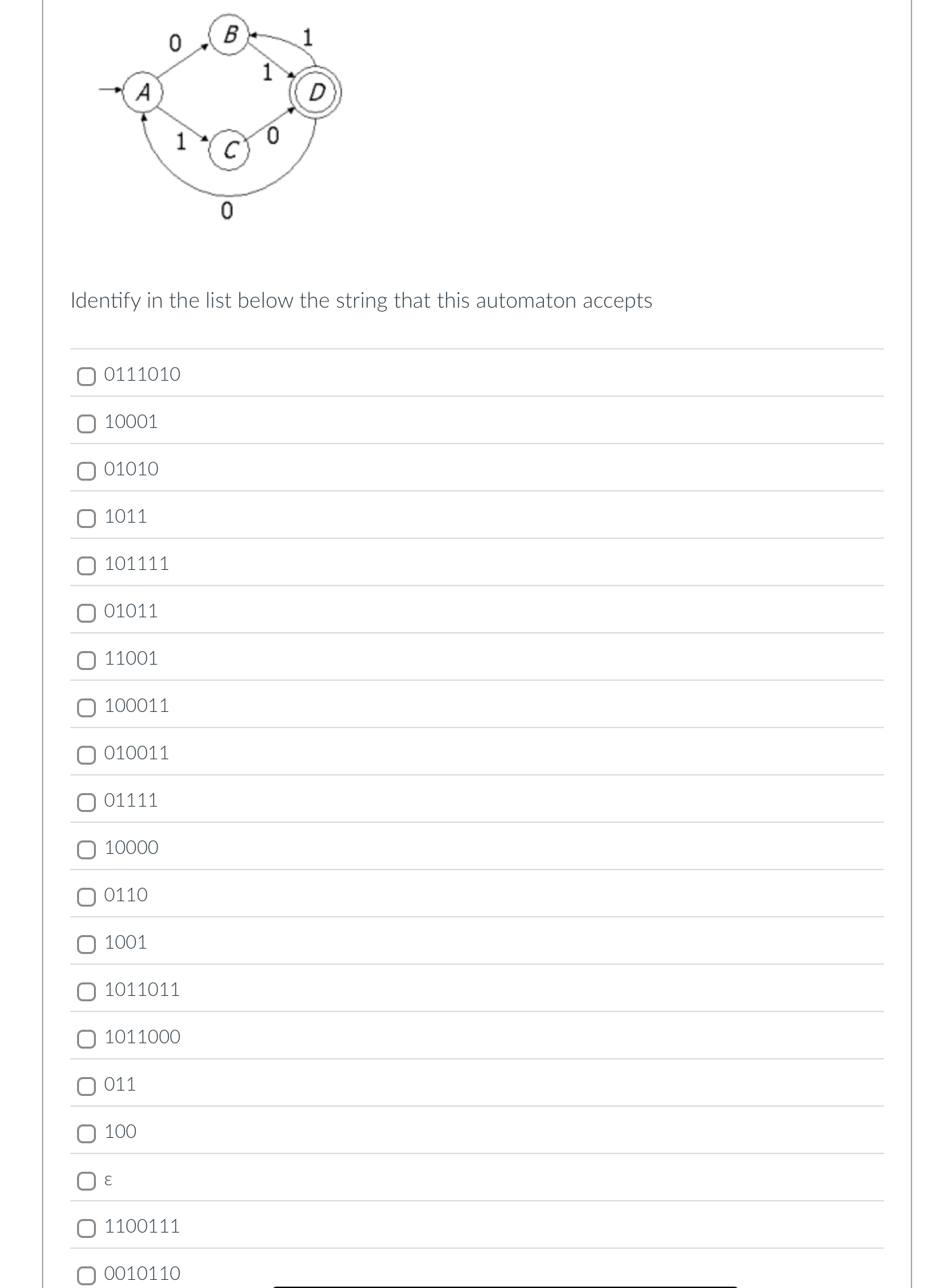 Solved Identify in the list below the string that this | Chegg.com