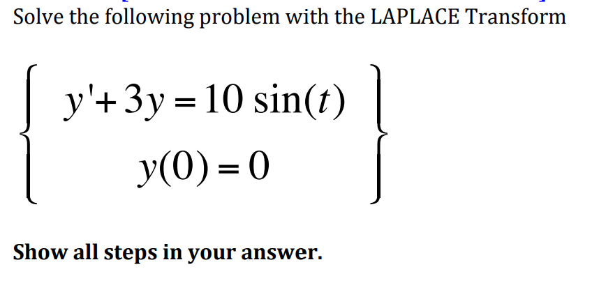 Solved Solve the following problem with the LAPLACE | Chegg.com