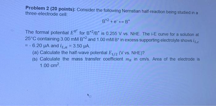 Solved Problem 2 (20 points): Consider the following | Chegg.com