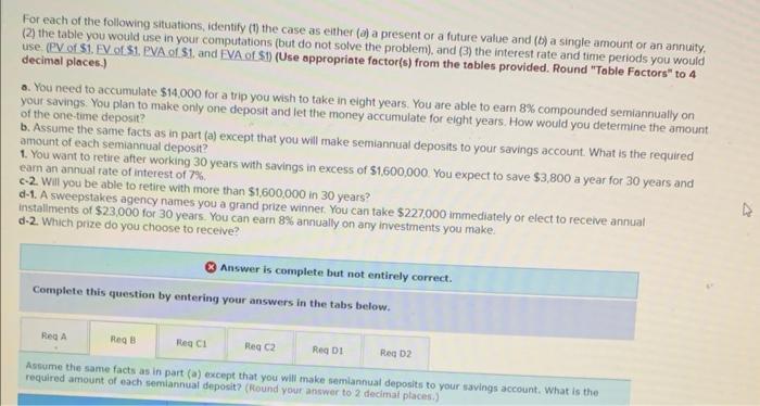 Solved For each of the following situations, identify (1) | Chegg.com