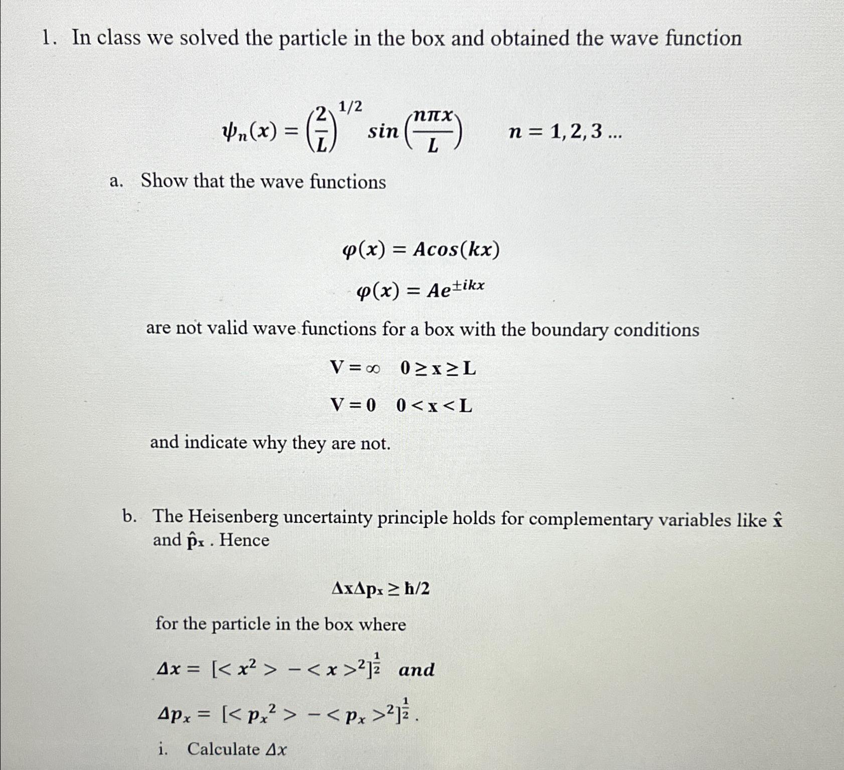 Solved How to solve...\\n\\nIn class we solved the particle | Chegg.com