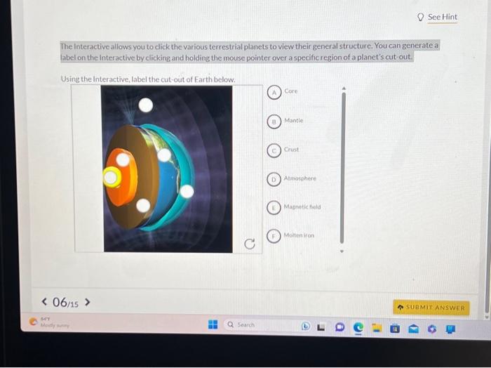 Solved The Interactive allows you to click the various | Chegg.com