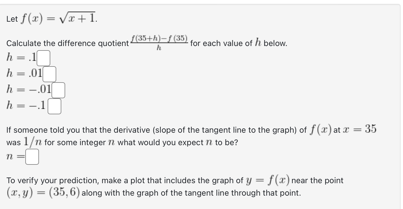 Solved Let f(x)=x+12.Calculate the difference quotient | Chegg.com