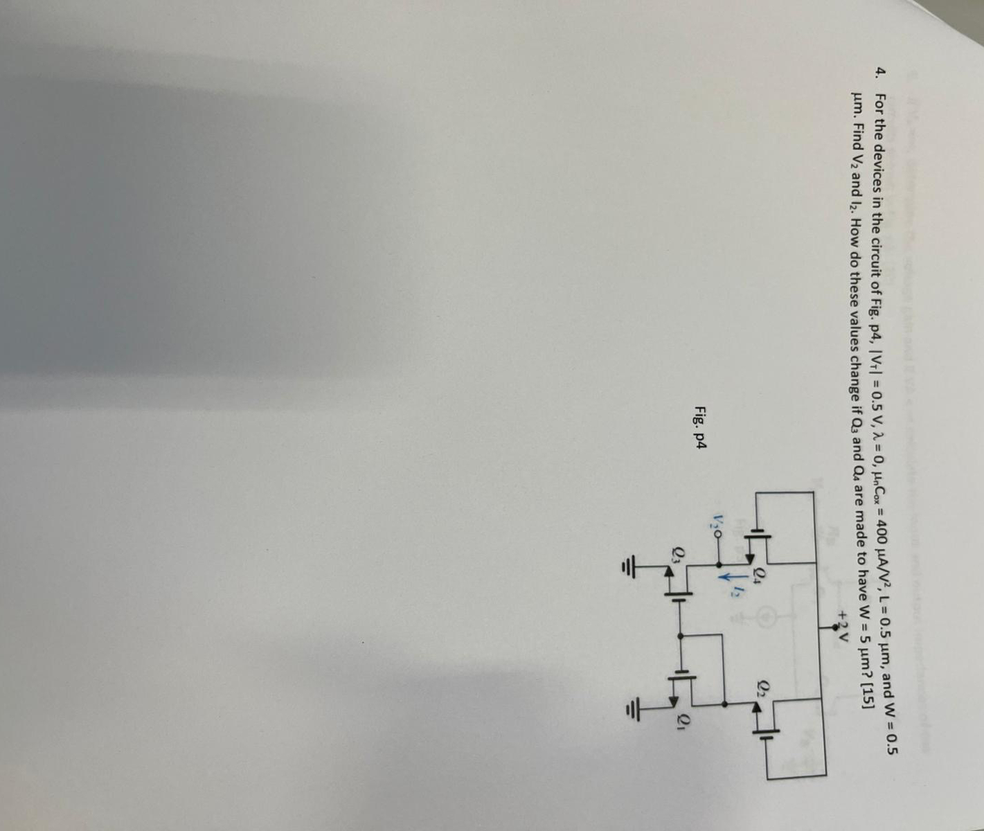 Solved For the devices in the circuit of Fig. | Chegg.com
