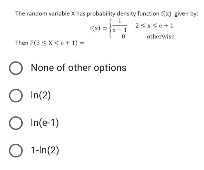 Solved The random variable X has probability density | Chegg.com