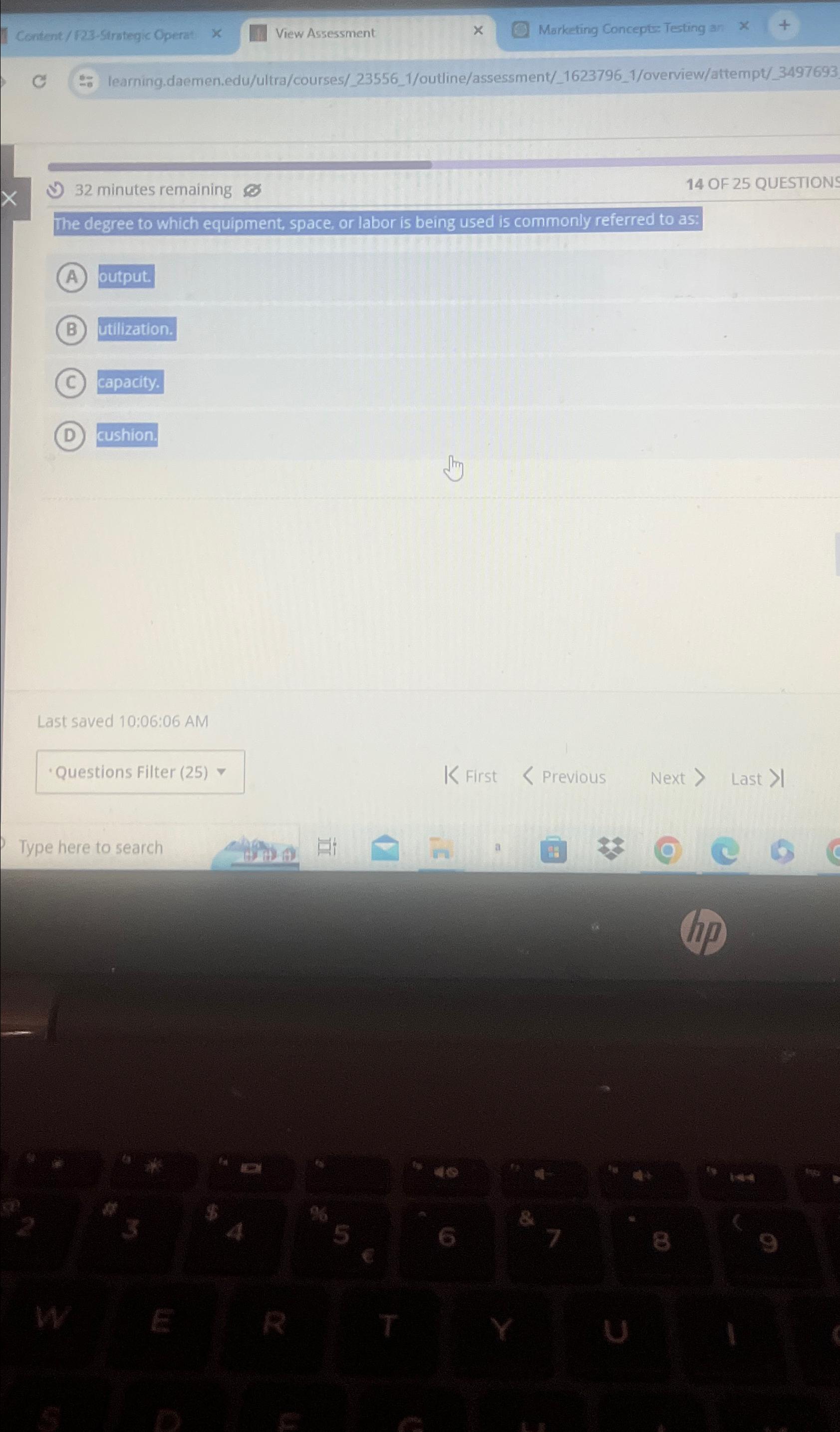 Solved 32 ﻿minutes remaining O?14 ﻿OF 25 ﻿QUESTIONSThe | Chegg.com