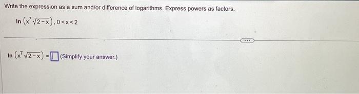 Solved Write the expression as a sum and/or difference of | Chegg.com