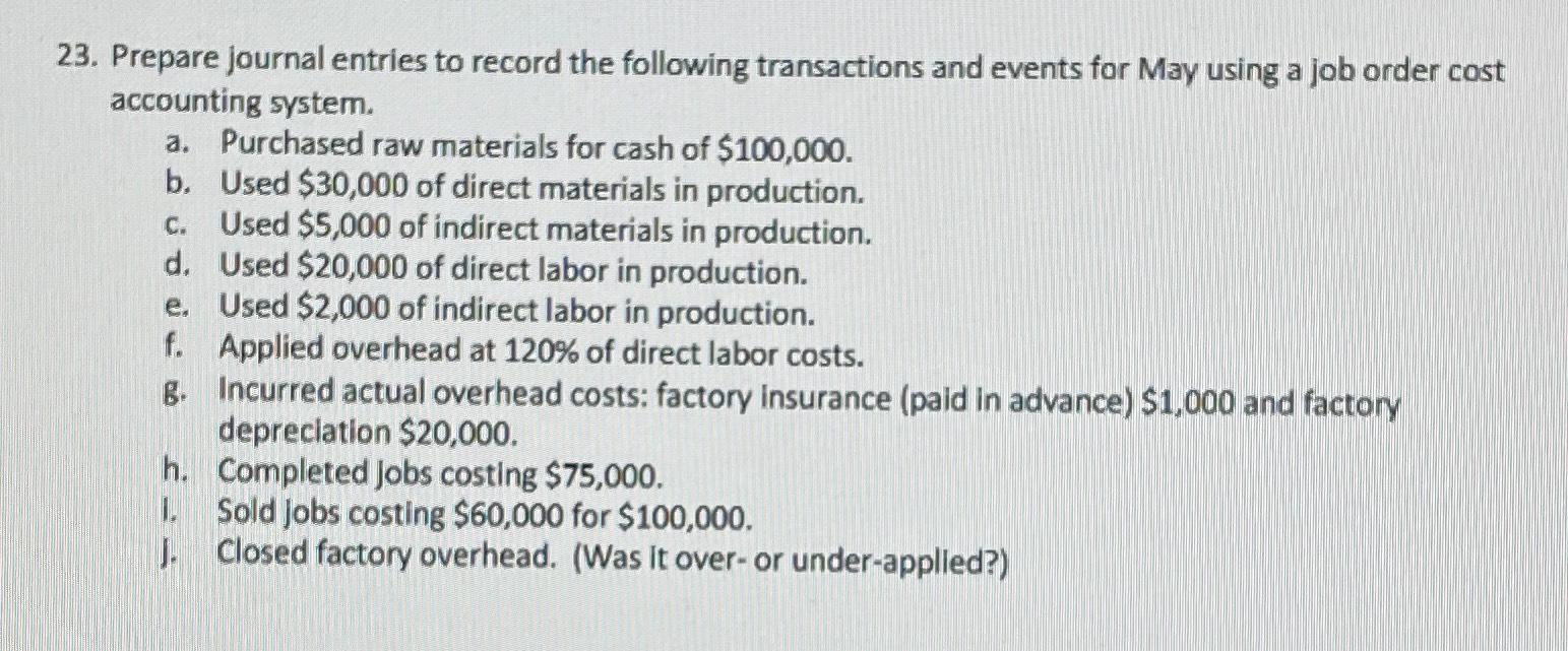 Solved Prepare journal entries to record the following | Chegg.com
