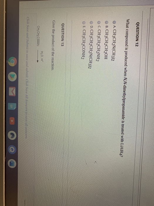 Solved QUESTION 12 What compound is produced when | Chegg.com
