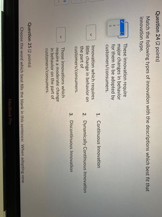 Solved Question 24 (2 points) Match the following types of | Chegg.com