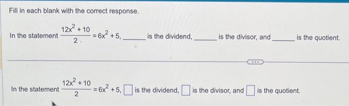 Solved Fill in each blank with the correct response. In the | Chegg.com