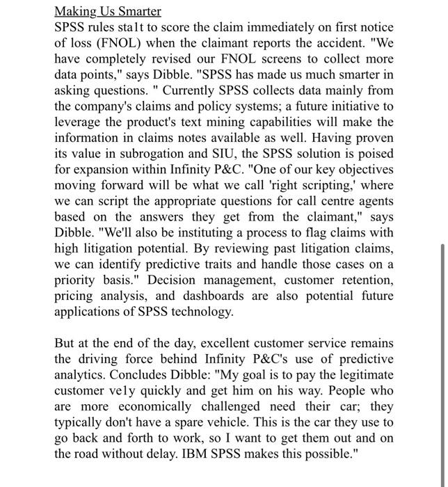 Solved Application Case − Data Mining (Rainer, 7th Edition) | Chegg.com