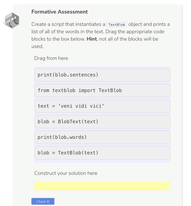 Solved Formative Assessment Create a script that | Chegg.com