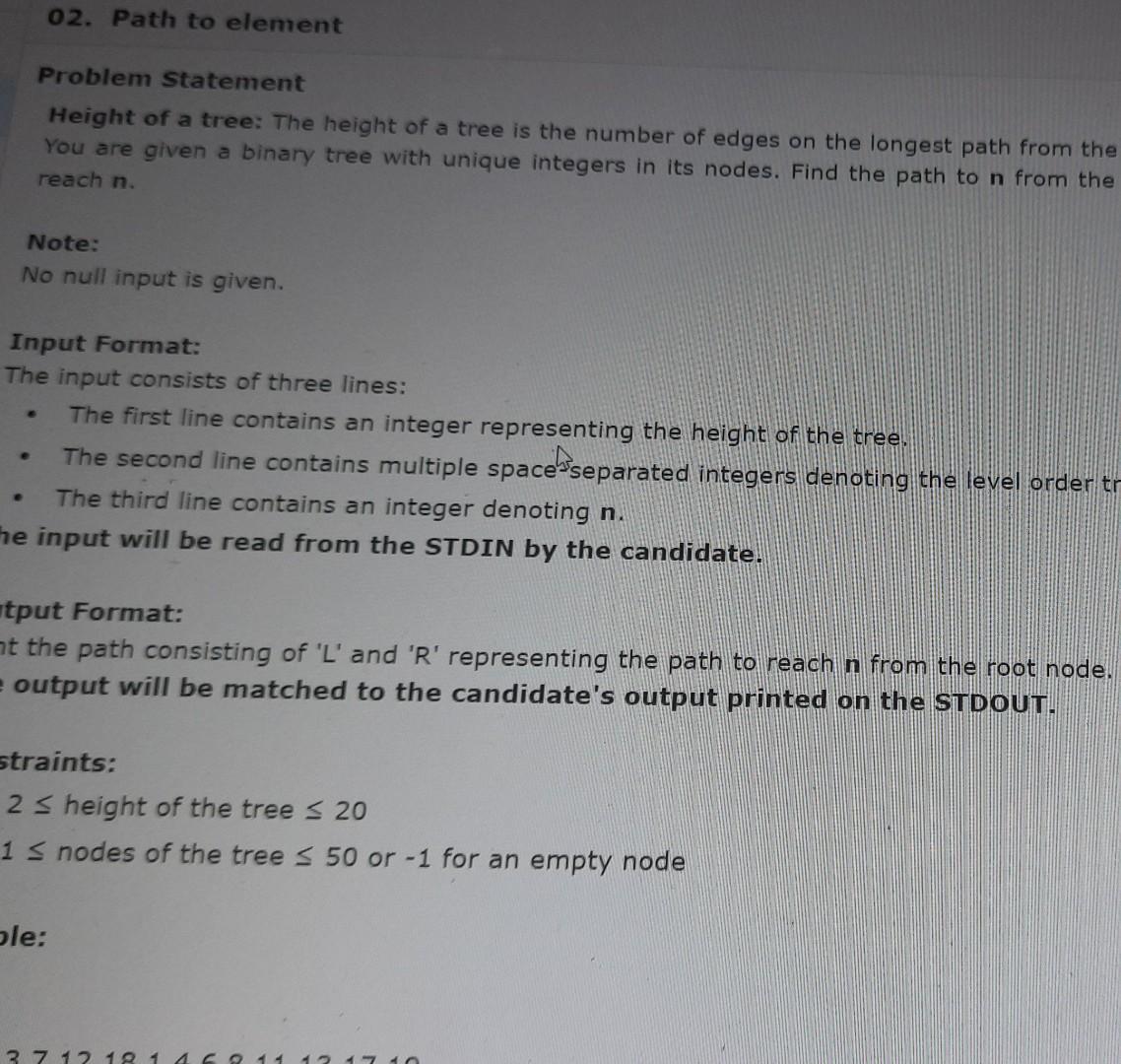 Solved Problem Statement Height of a tree: The height of a | Chegg.com
