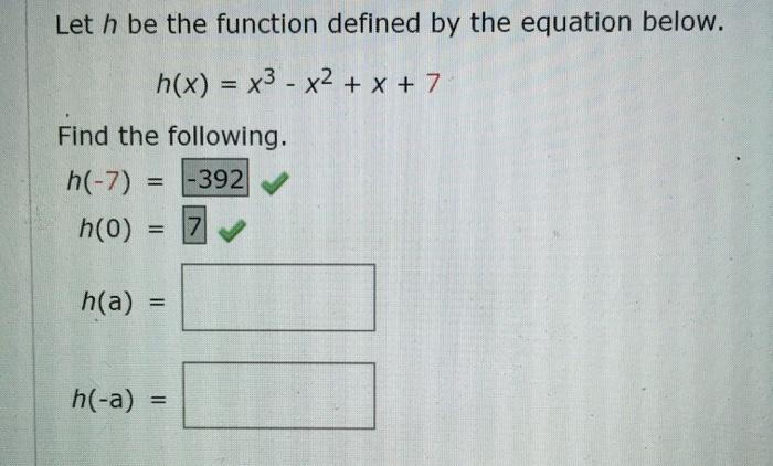 Solved Let h be the function defined by the equation below. | Chegg.com