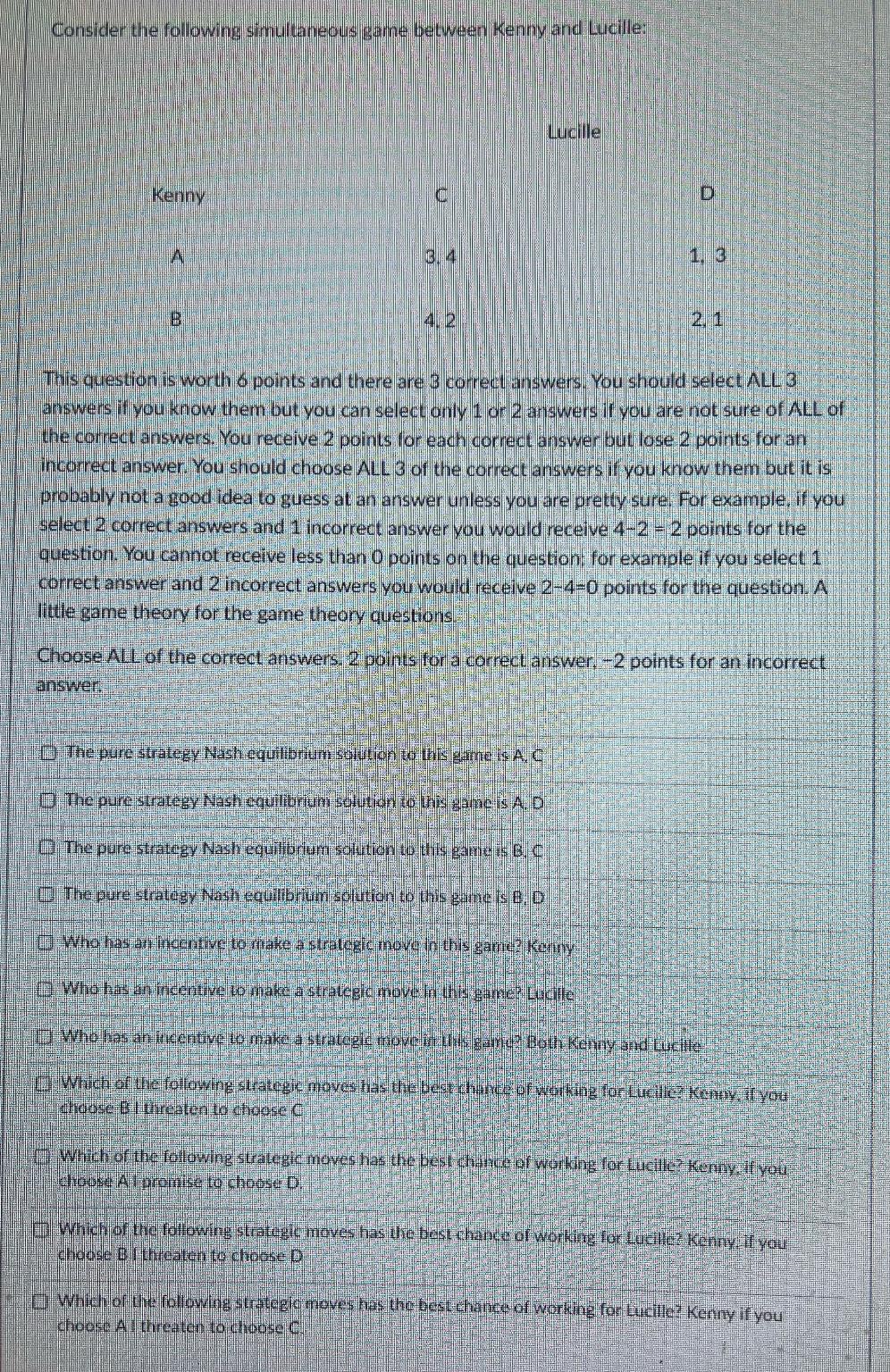 Solved Consider the following simultaneous game between | Chegg.com