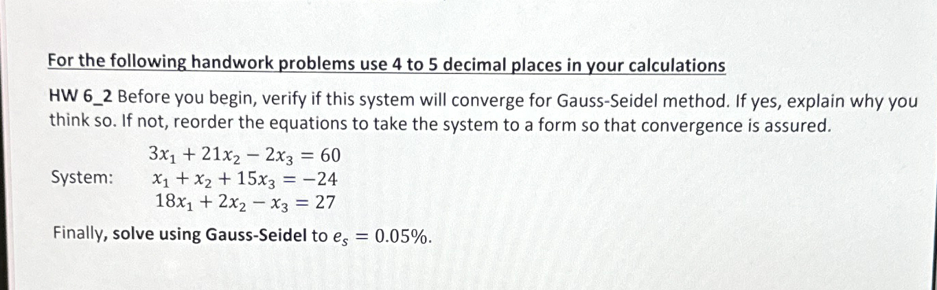 Solved For the following handwork problems use 4 ﻿to 5 | Chegg.com