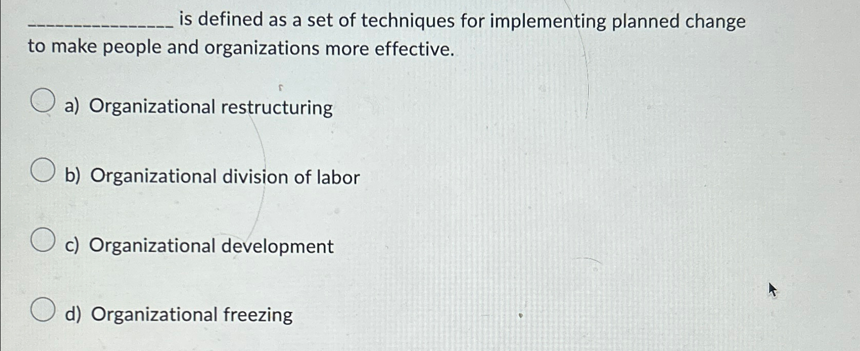 Solved is defined as a set of techniques for implementing | Chegg.com