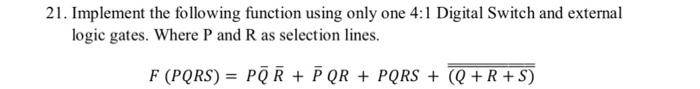 Solved 1 Implement The Following Function Using Only One 1337