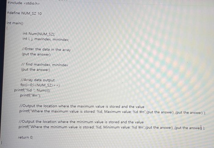 Solved Write a program that outputs the subscript position | Chegg.com