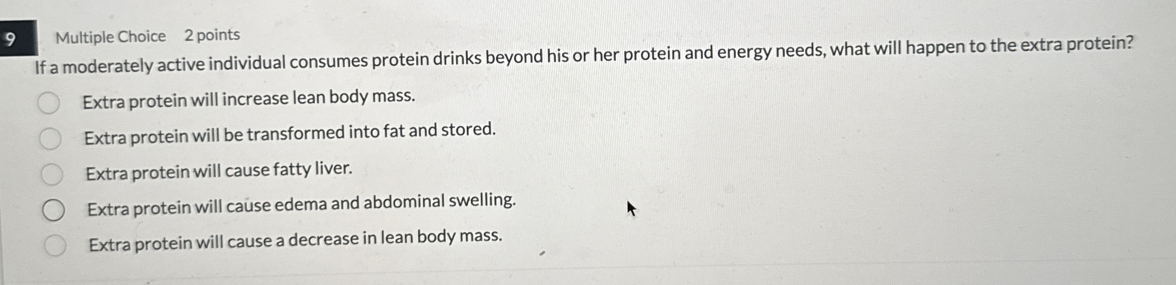 9Multiple Choice 2 ﻿pointsIf a moderately active | Chegg.com