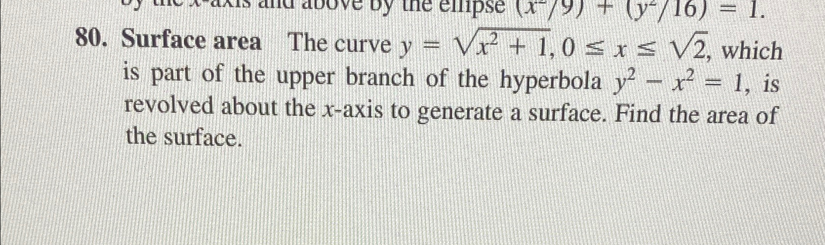 Solved Surface area The curve y=x2+12,0≤x≤22, ﻿which is part | Chegg.com