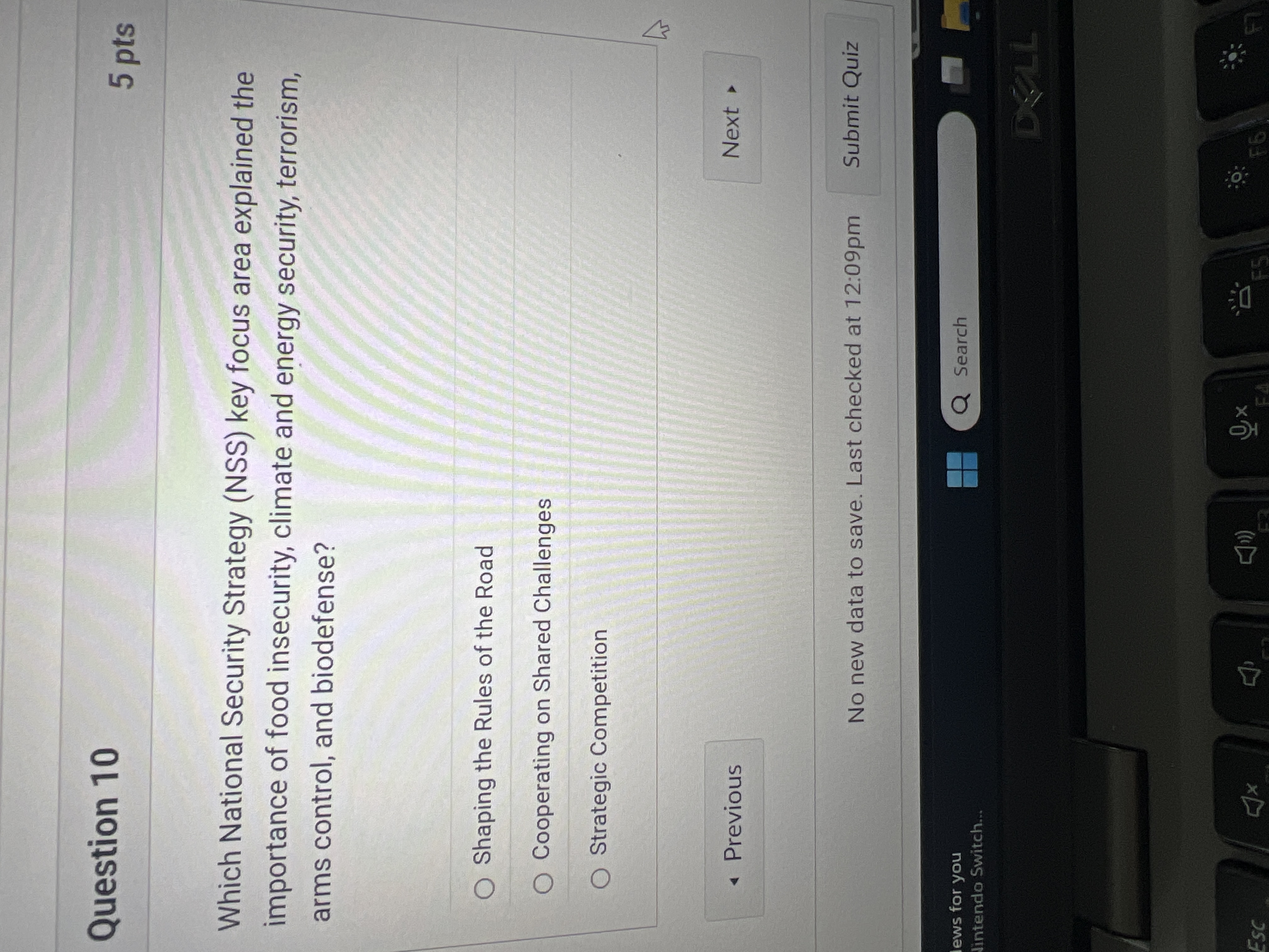 Solved Which National Security Strategy (NSS) ﻿key focus | Chegg.com