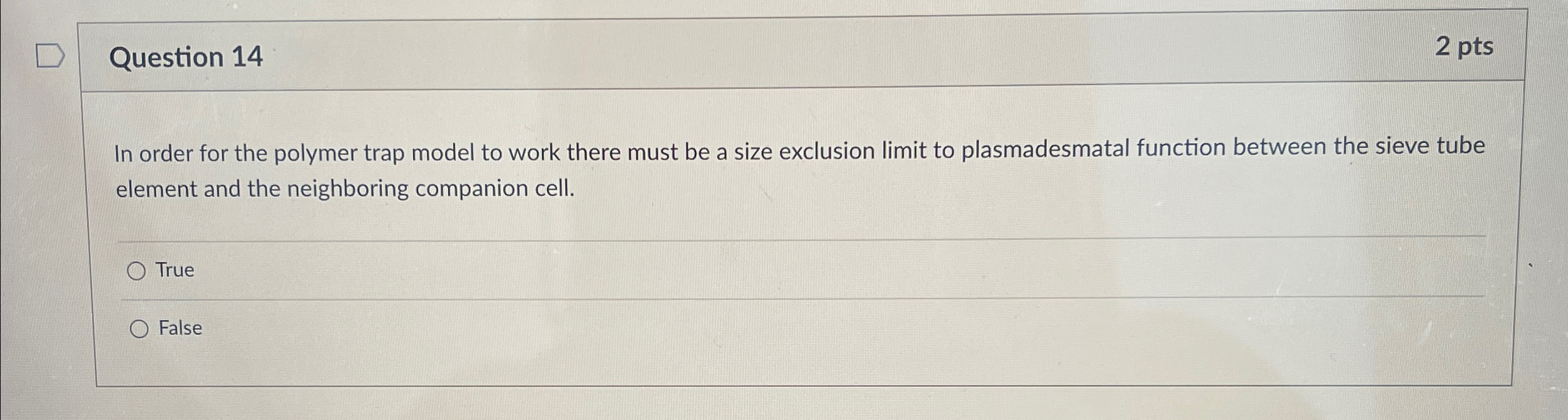 Solved Question 142 ﻿ptsIn order for the polymer trap model | Chegg.com