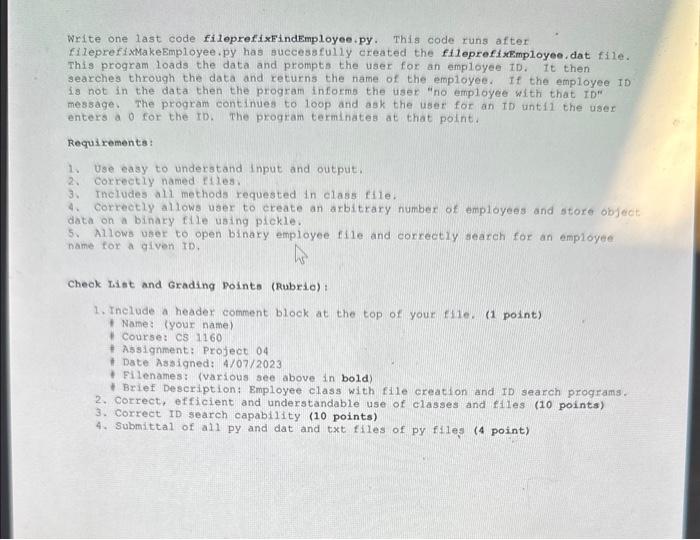 Solved Project Description: Before starting, read and study | Chegg.com