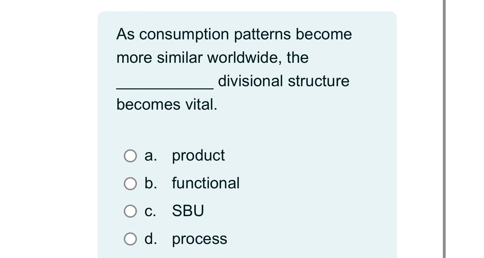 Solved As consumption patterns become more similar | Chegg.com