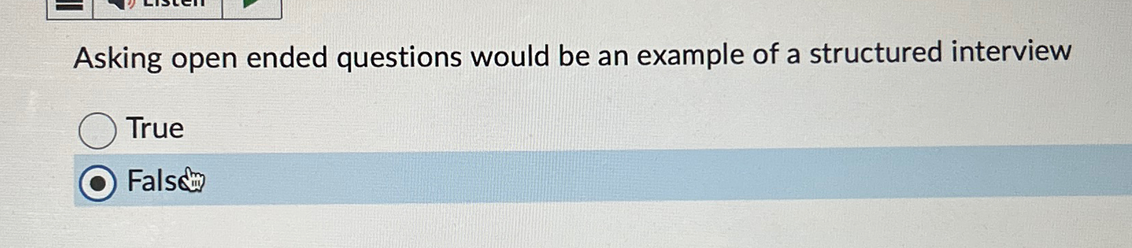 Solved Asking open ended questions would be an example of a | Chegg.com