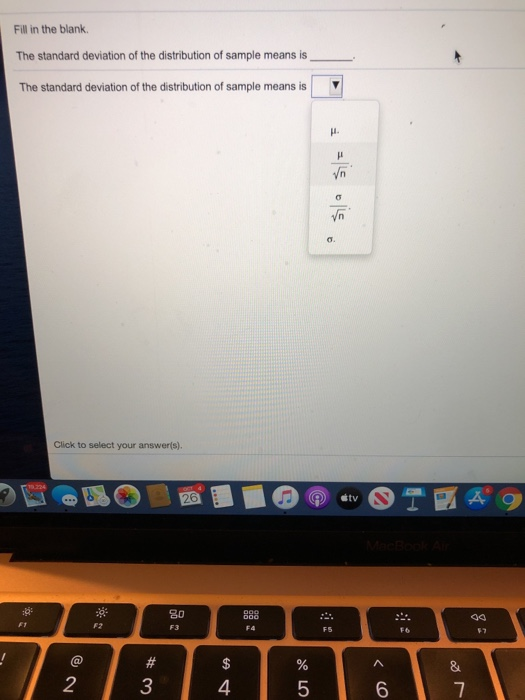 Solved Fill in the blank The standard deviation of the | Chegg.com