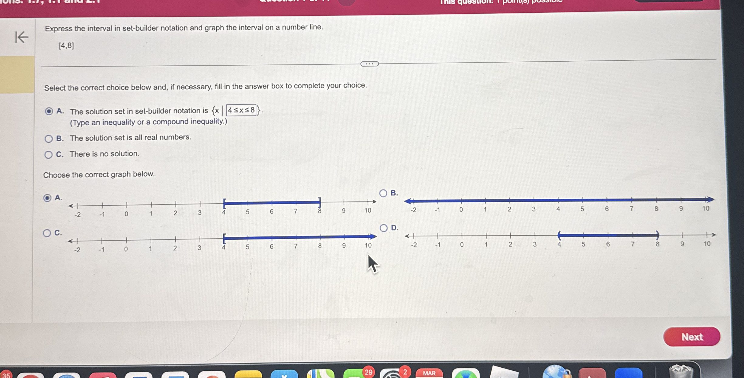 Solved Express the interval in set-builder notation and | Chegg.com