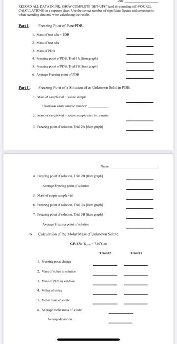 Solved RECORD ALL DATA IN INK. SHOW COMPLETE SET-UPS" and | Chegg.com