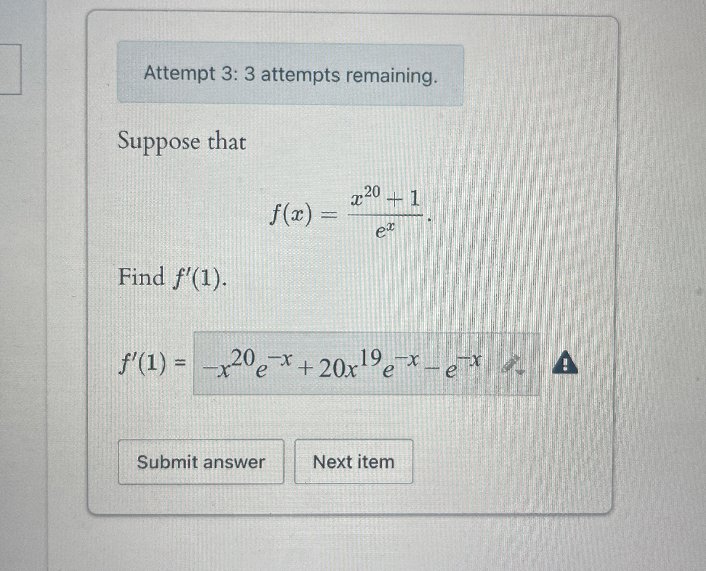 Solved Attempt 3: 3 ﻿attempts remaining.Suppose | Chegg.com