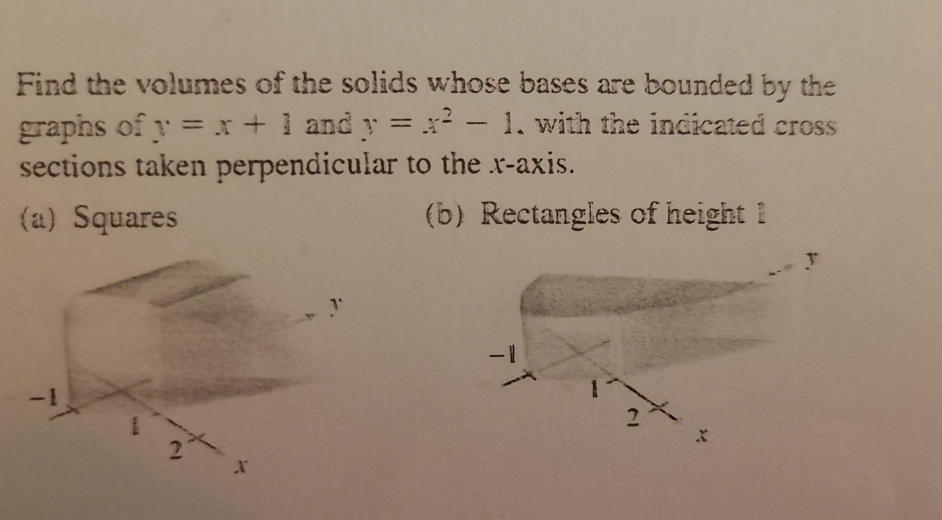 Solved Find the volumes of the solids whose bases are | Chegg.com