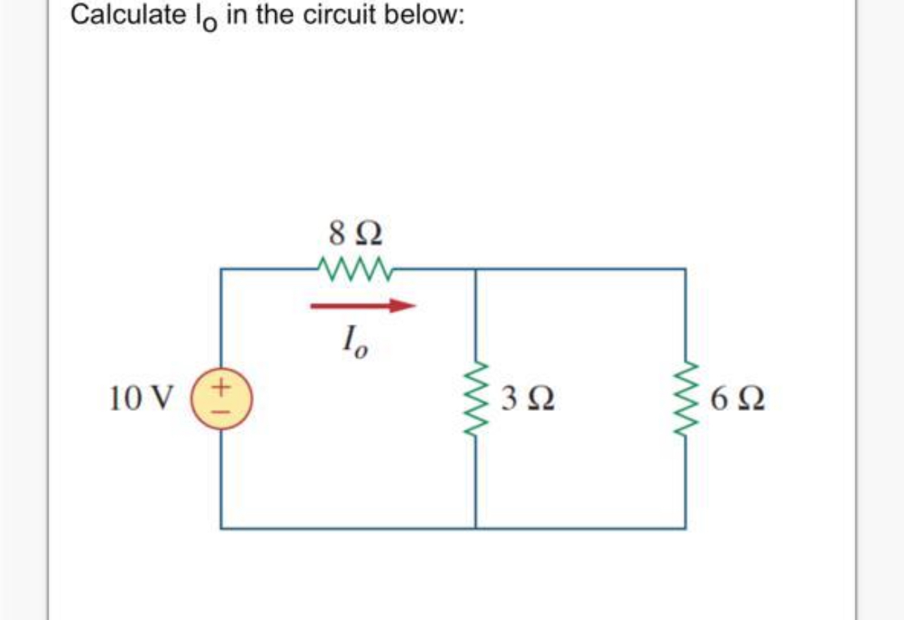Solved Calculate IO ﻿in the circuit below: | Chegg.com